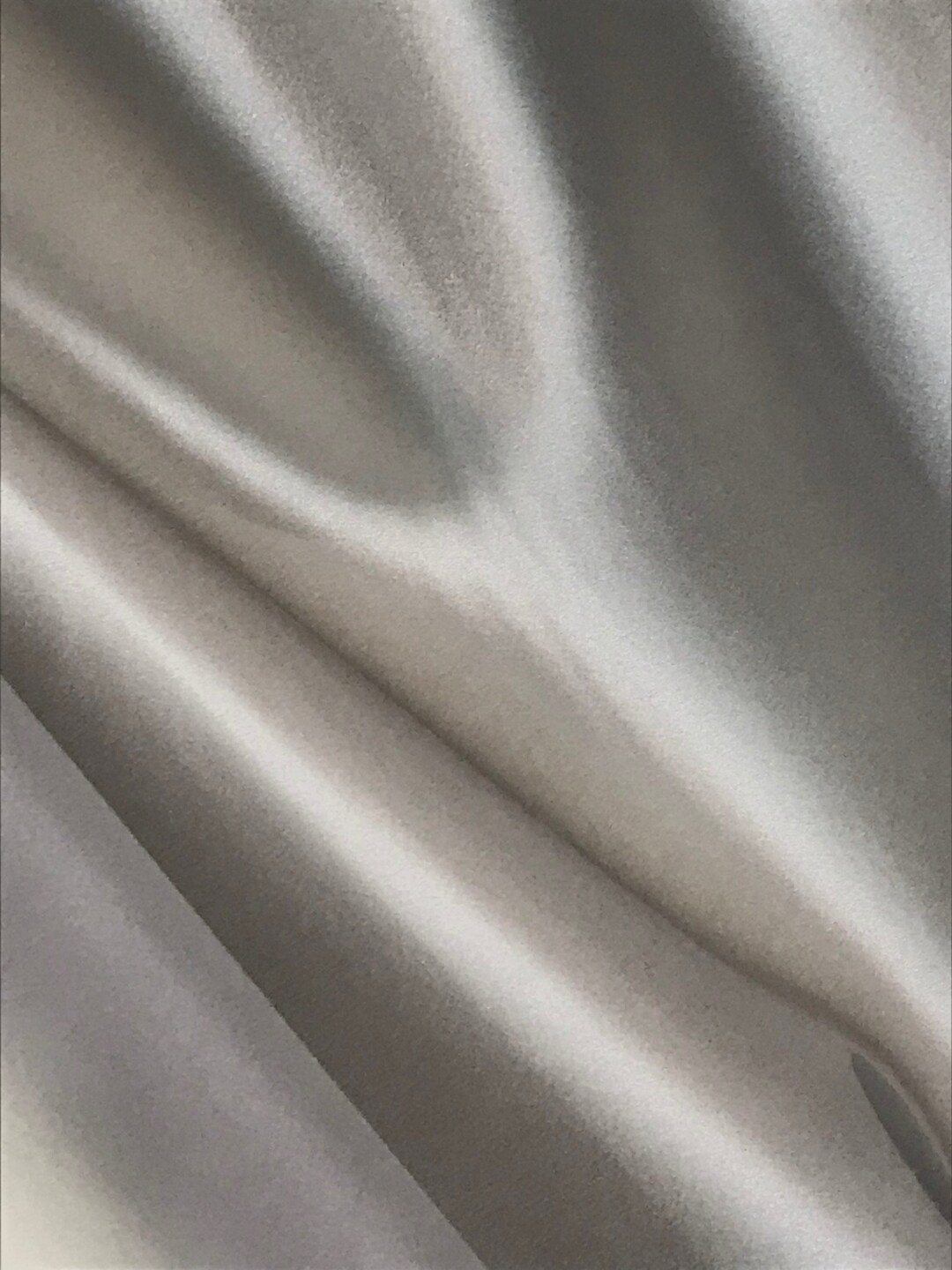Silver/ Light Gray Pure Silk Charmeuse Fabric - Etsy