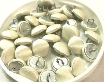 Ivory Covered Buttons - Etsy