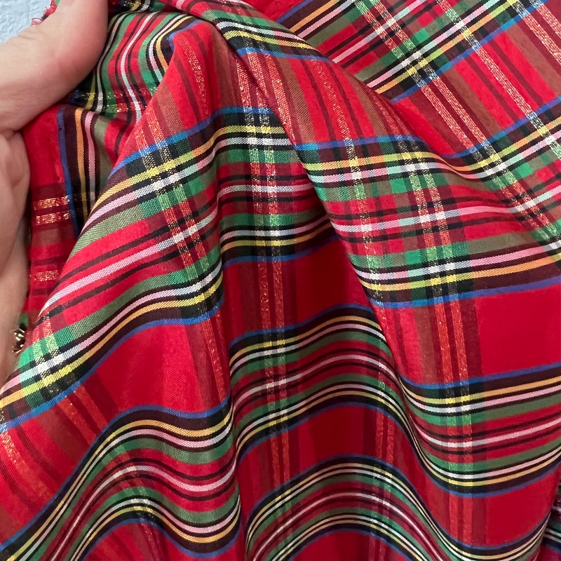 Plaid Silk Fabric - Etsy