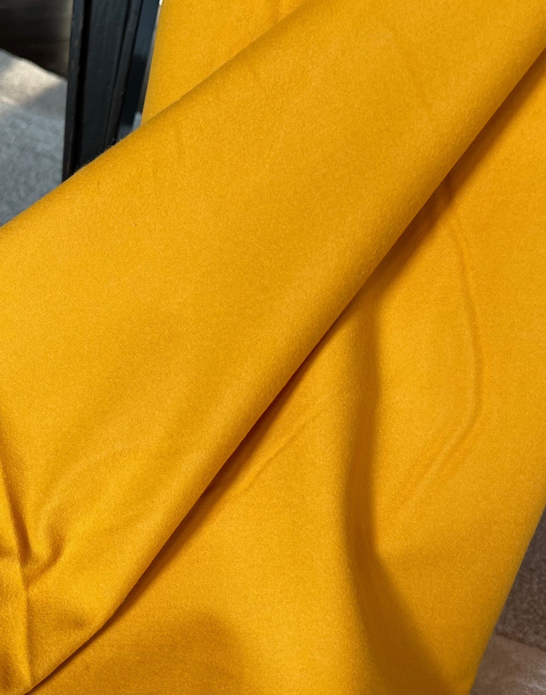 Dark Yellow Cotton Flannel- “sunflower”- Art Gallery Fabrics- AGF Solid ...