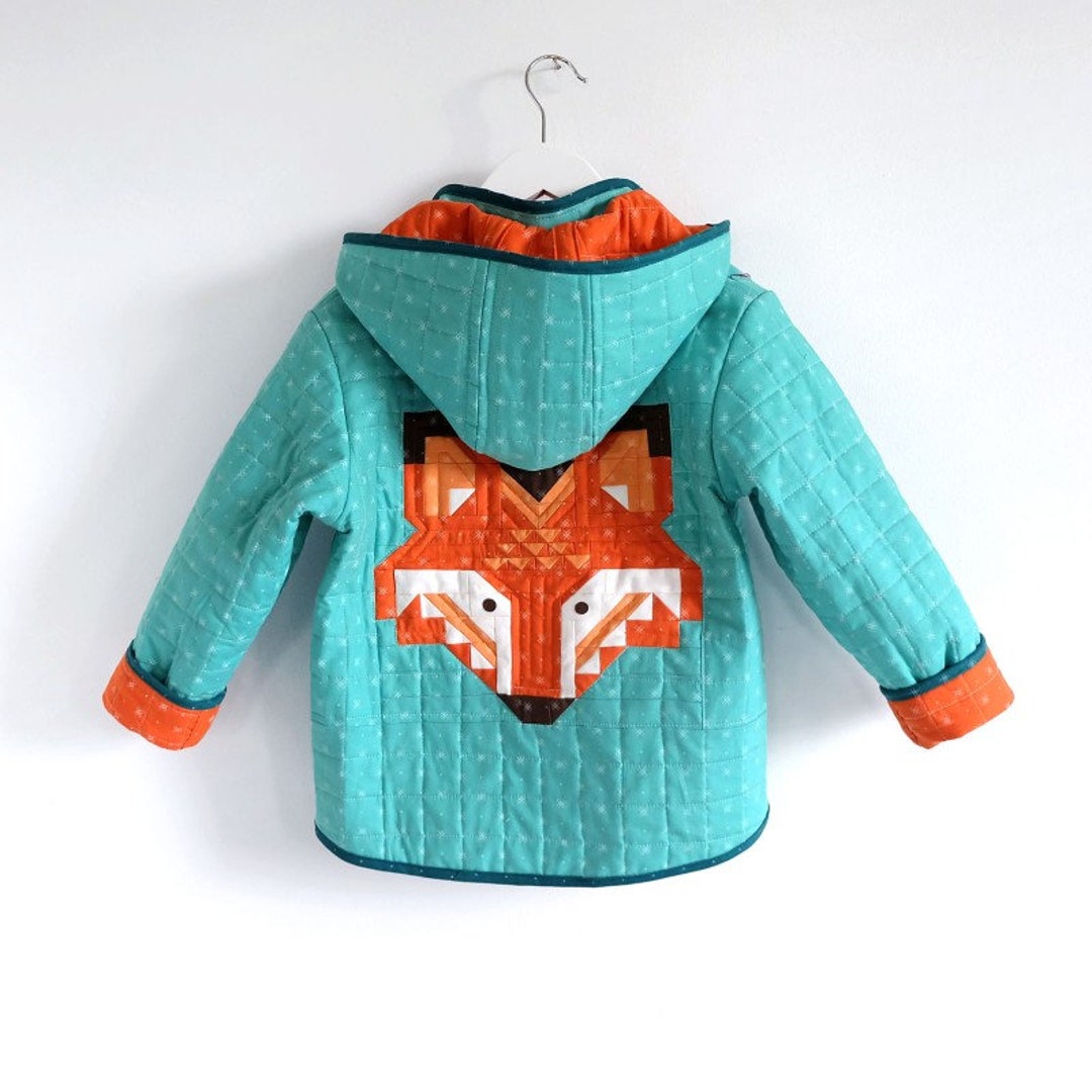 Little Fox Coat- Reversible Quilted Children's Jacket- Paper Pattern - Etsy