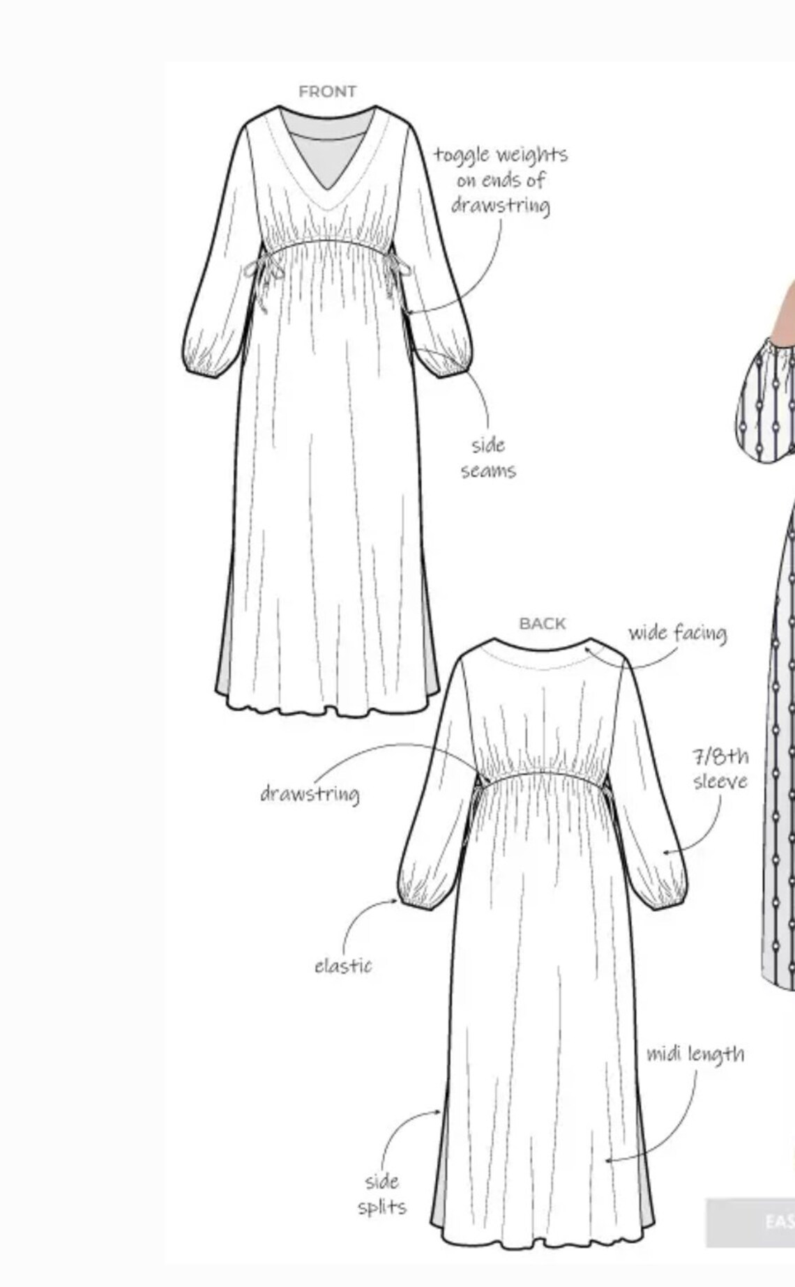 Naomi Woven Dress- Style Arc Paper Pattern- Sizes 4-16, 10-22 - Etsy