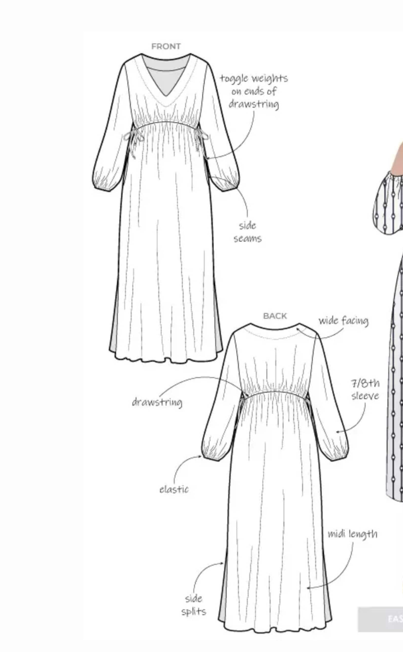 Naomi Woven Dress- Style Arc Paper Pattern- Sizes 4-16, 10-22 - Etsy