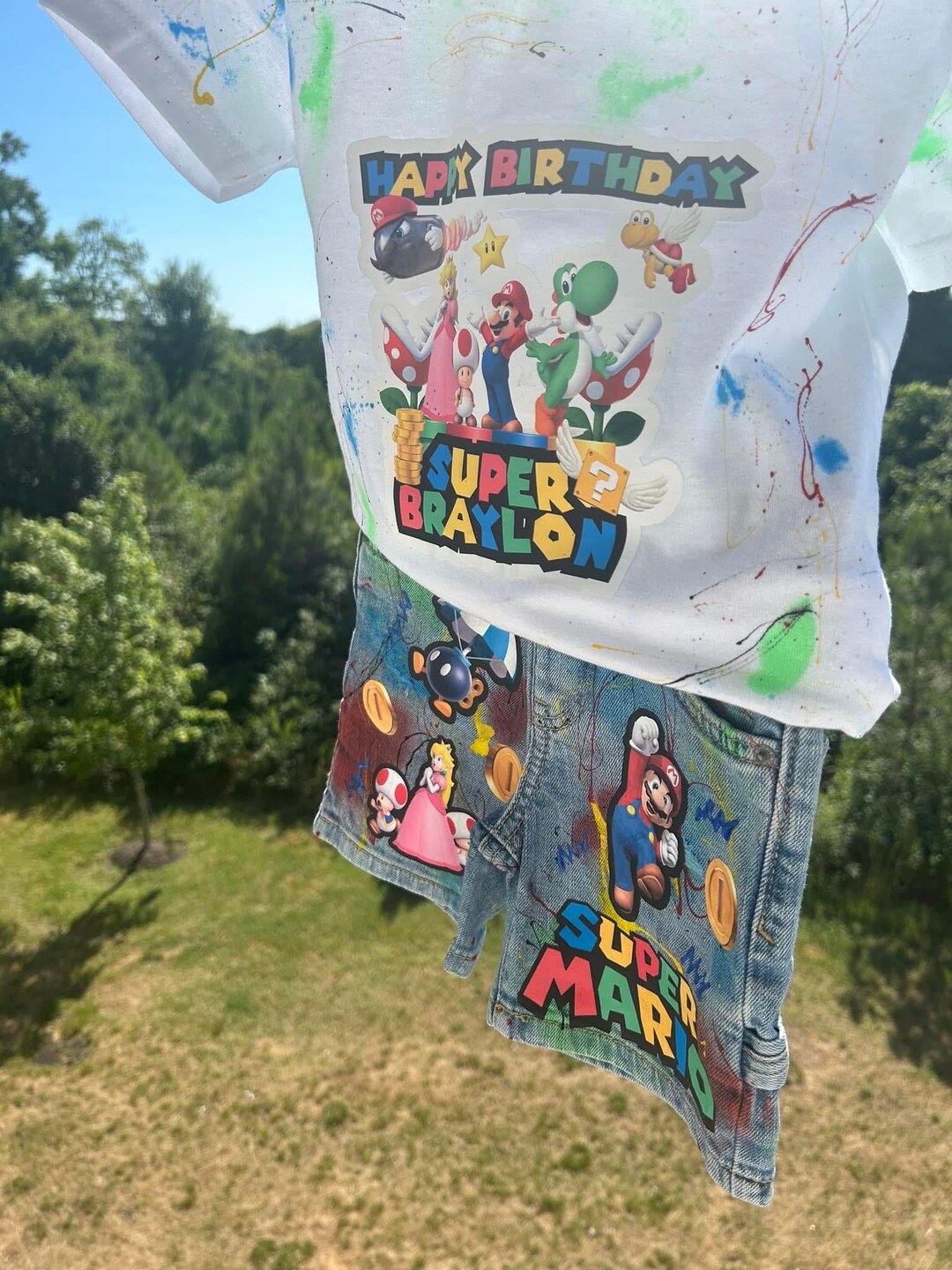 Super Mario Outfit, Mario Birthday Outfit, Super Mario Bros Outfit - Etsy