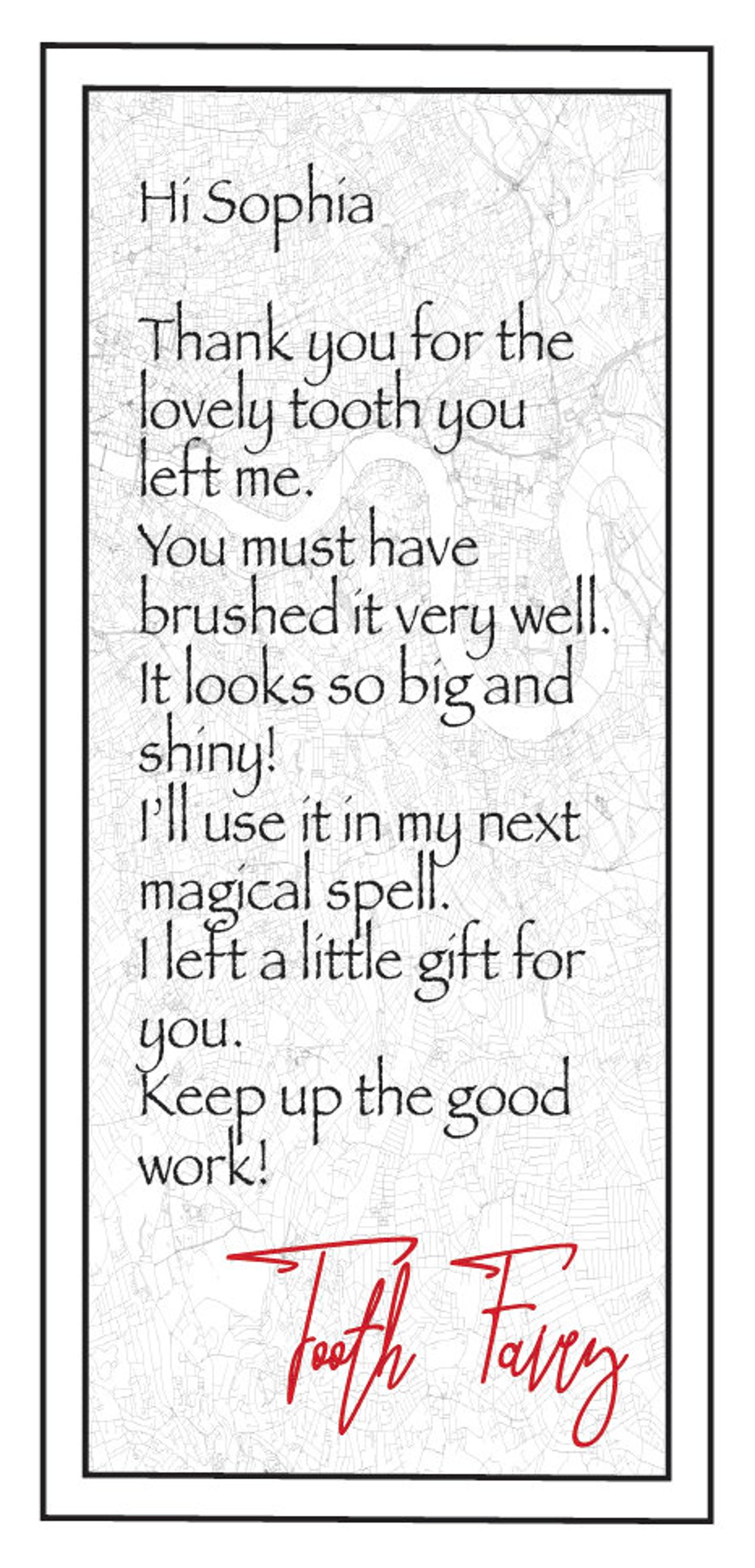 Editable Mini Tooth Fairy Letter and Envelope - Etsy