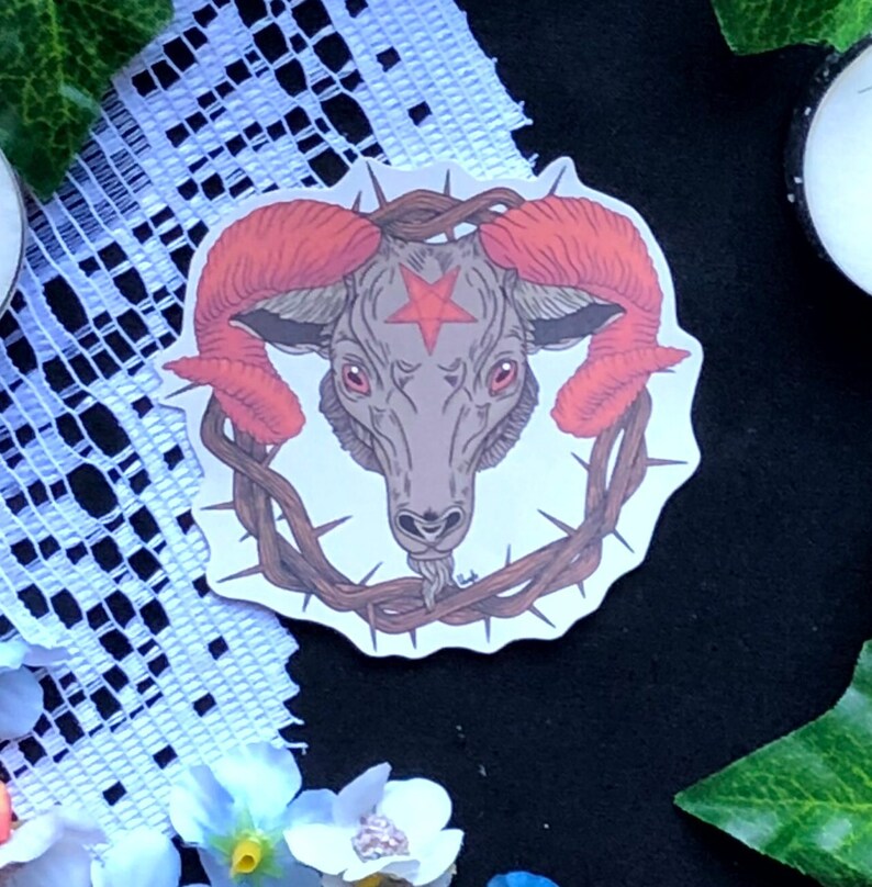 Baphomet Sticker Original Artwork Gloss Die Cut - Etsy