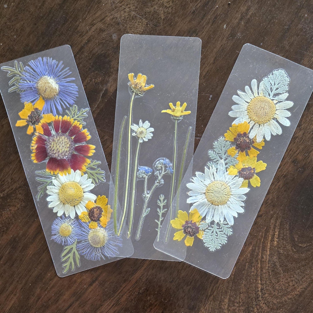 Dried Flower Bookmarks - Real Flower Laminated Bookmarks - 2 1/4"x 6 1/ ...