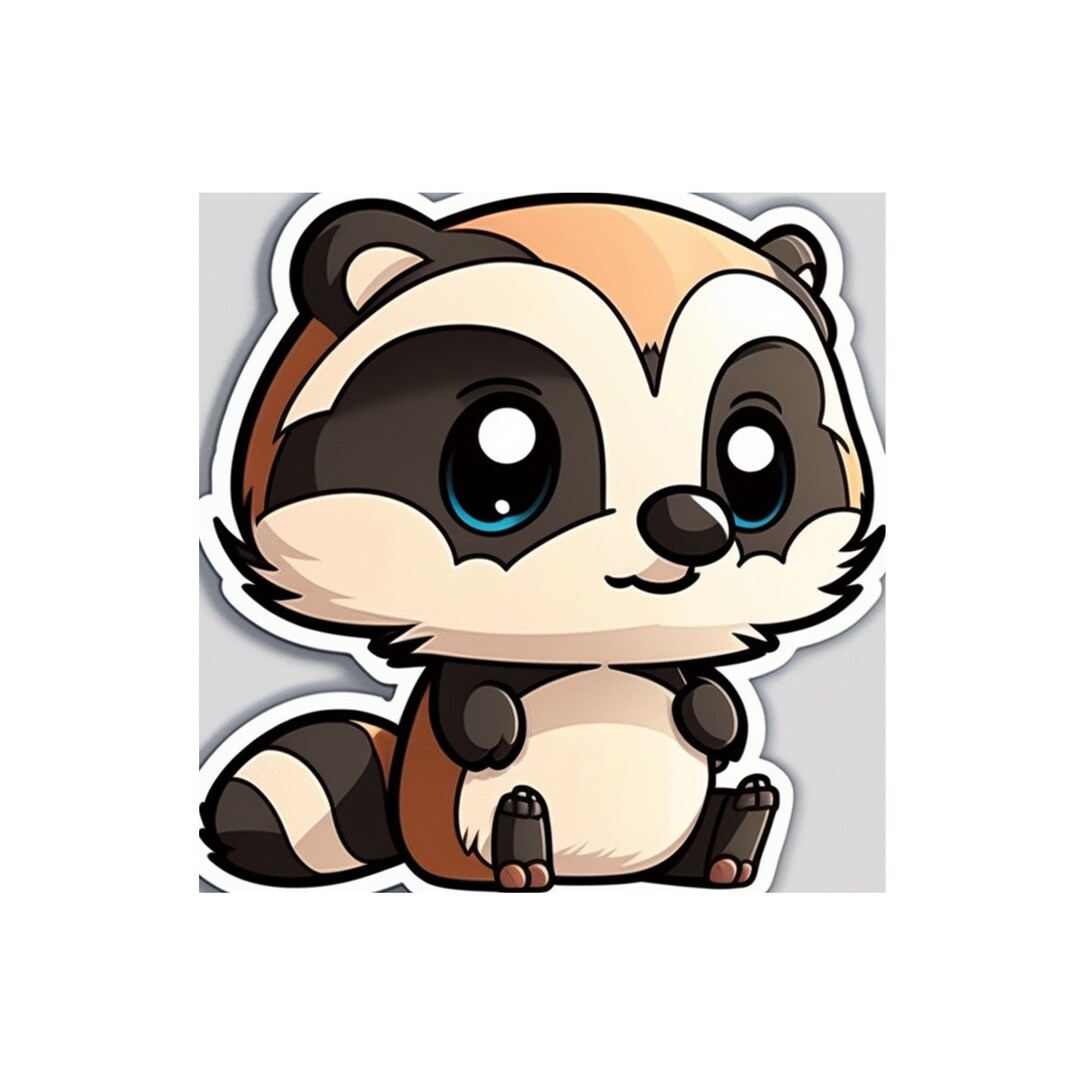 Cute Badger Sticker - Etsy