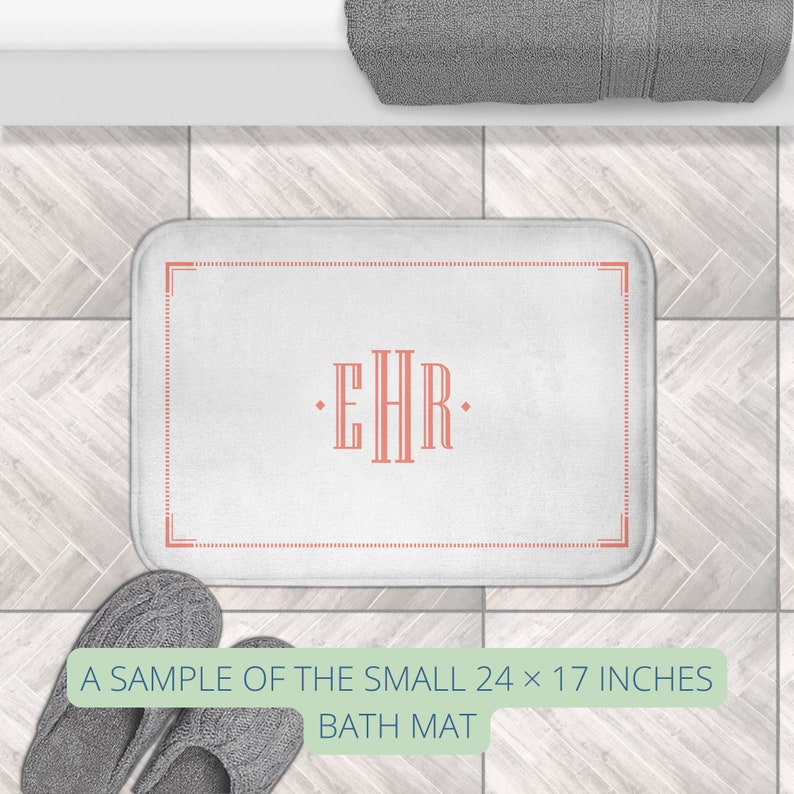 Personalized Bath Mat, Custom Monogrammed Bath Mat With Your Name ...