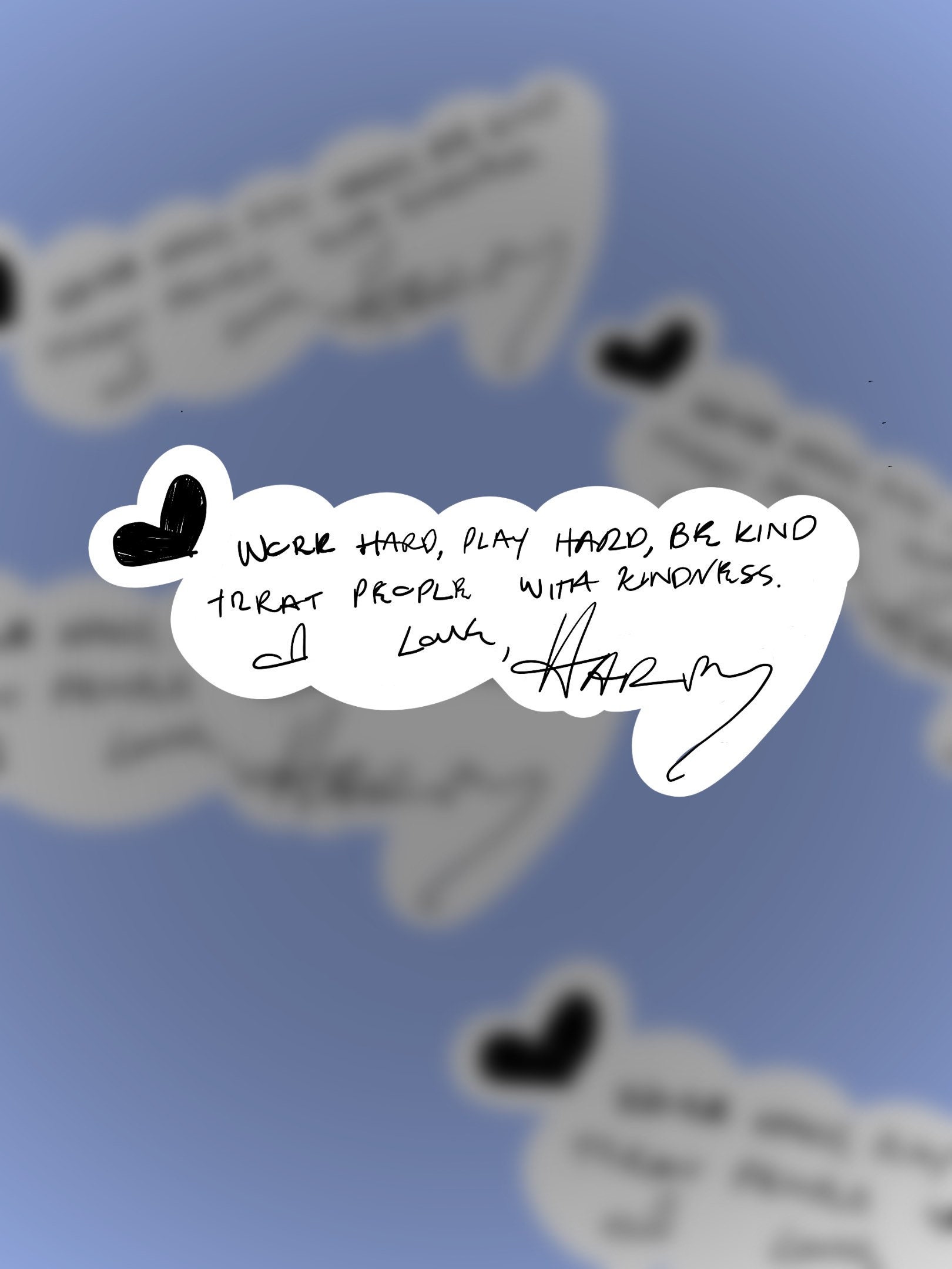 harry styles handwriting sticker Digital Drawing & Illustration etna.com.pe