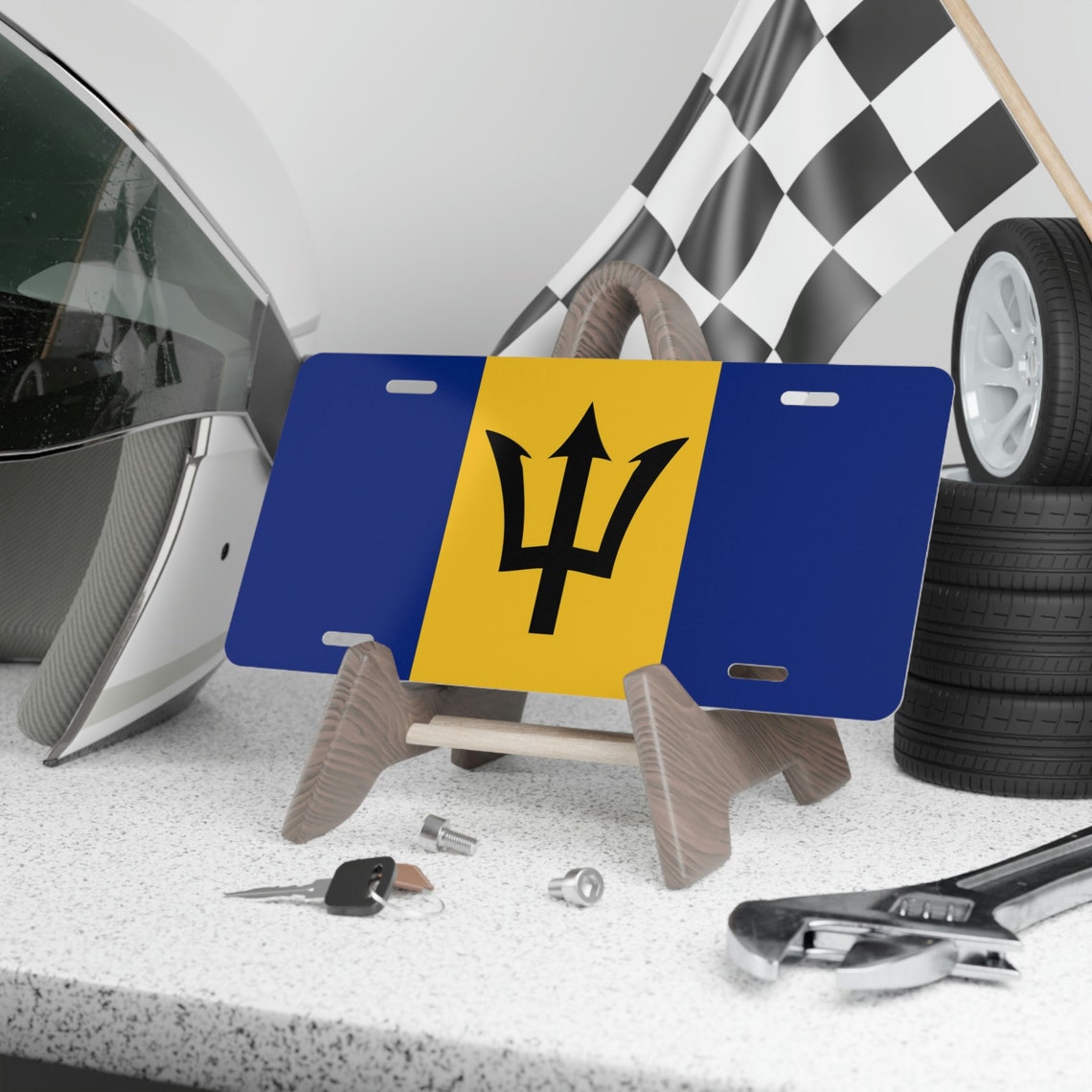 Barbados License Plate, Caribbean Souvenir, Flag License Plate, New Car ...