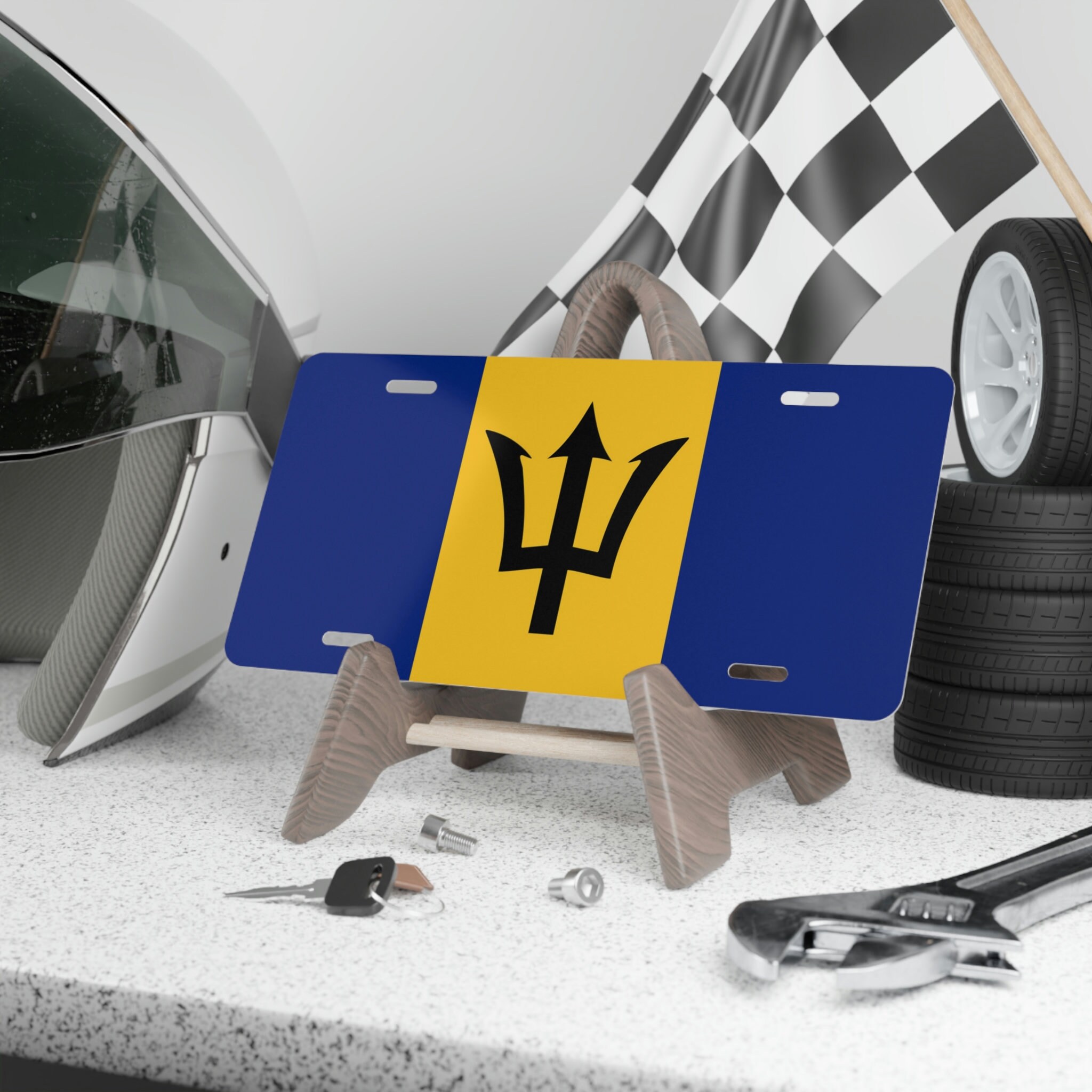 Barbados License Plate, Caribbean Souvenir, Flag License Plate, New Car ...
