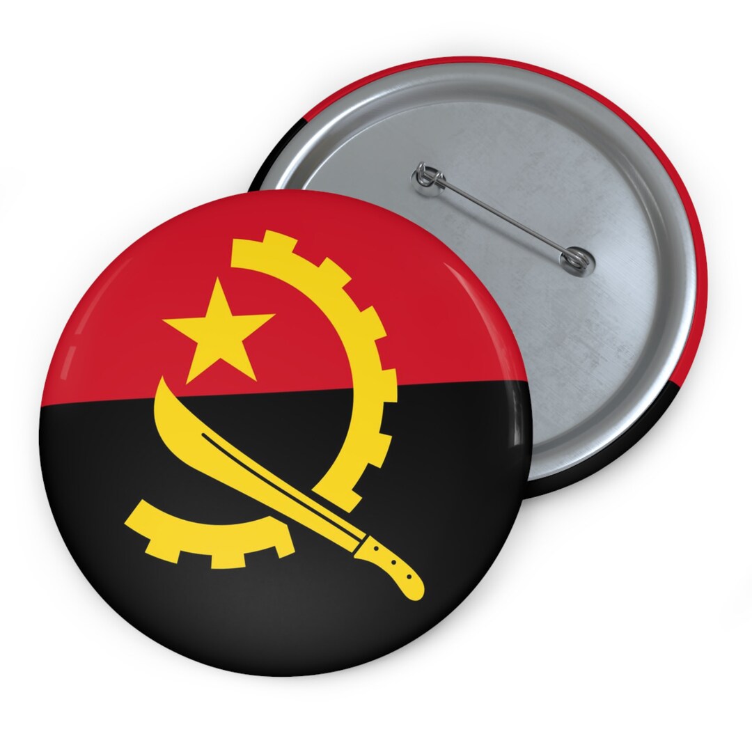 Angola Button, Travel Inspired Gift, African Pride, Pinback Buttons ...