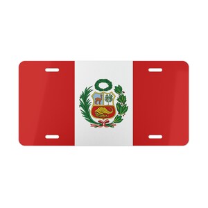 Peru License Plate, Flag Vanity Plate, Peru Souvenir Collection, Travel ...