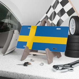 Sweden License Plate, Travel Enthusiast, New Car Decor, Swedish Gifts ...
