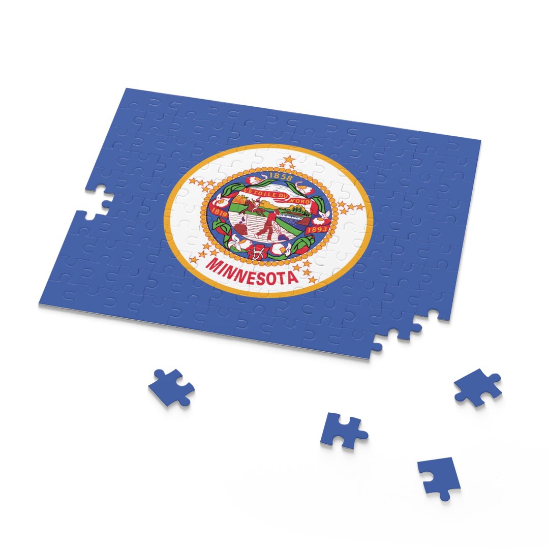 Minnesota Puzzle, Home State Souvenir, Geography Gifts, Chipboard ...