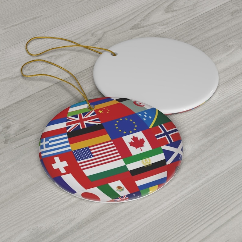Globe Ornament, Travel Souvenir Gift, Flag of the World, Travelers Gift ...