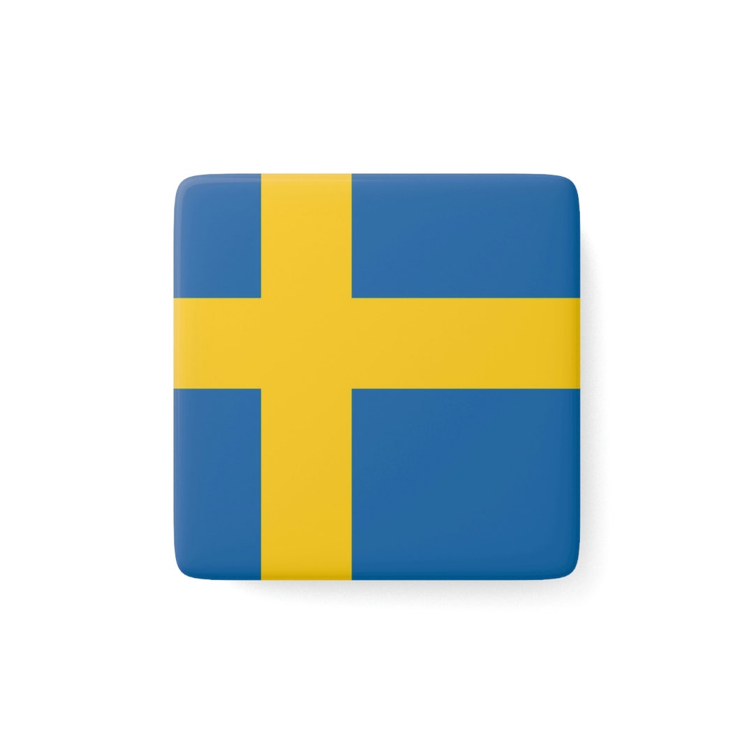 Sweden Magnet, Travel Bucket List, Country Flag Magnet, Porcelain ...