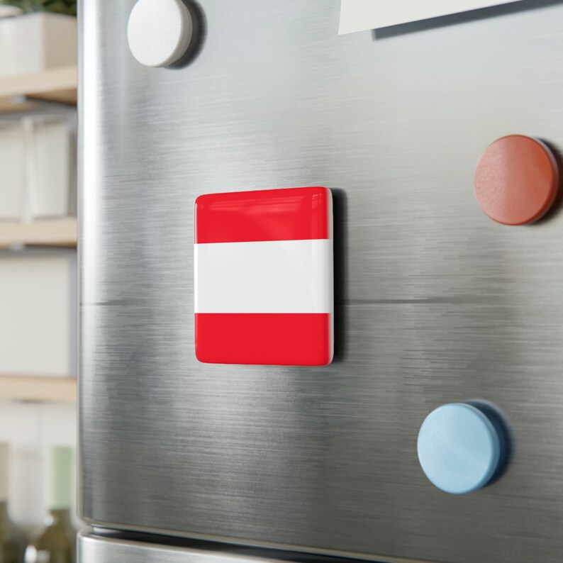 Austria Magnet, Austrian Flag, World Traveler Gift, Travel Themed Gifts ...