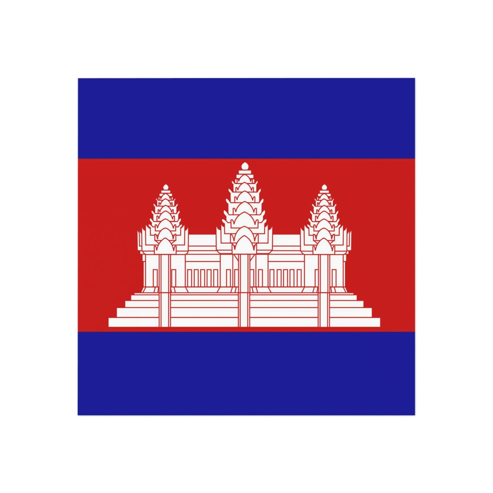 Cambodia Magnet, World Flag Magnet, World Theme Gifts, Square Magnet ...
