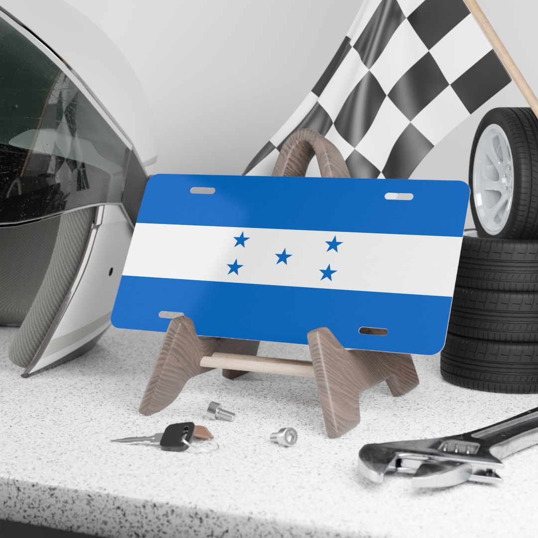 Honduras License Plate, Travel Themed Gifts, Honduran Flag, Travel the ...