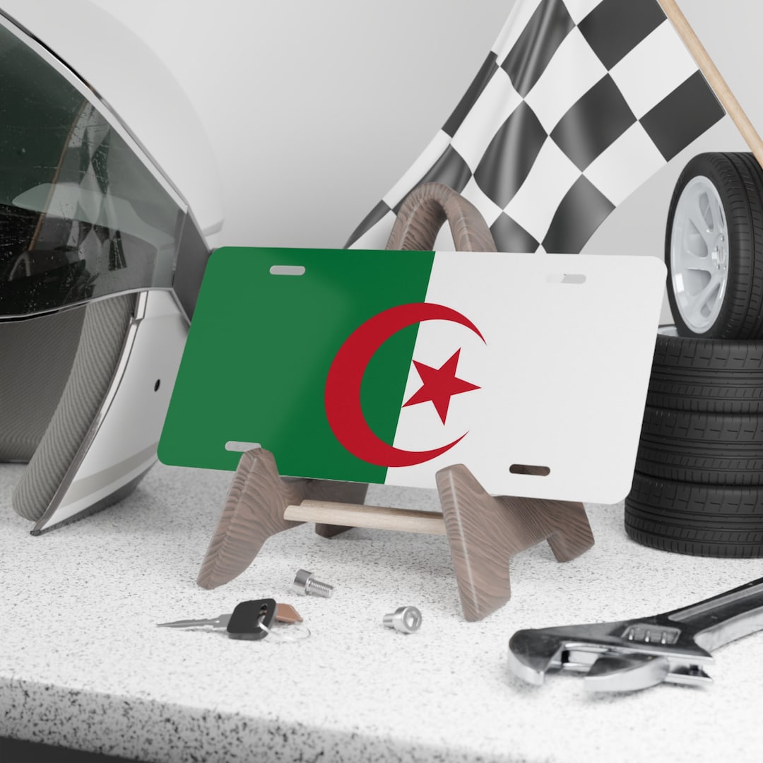 Algeria License Plate, Travel Themed Gifts, Algerian Flag, Car License ...