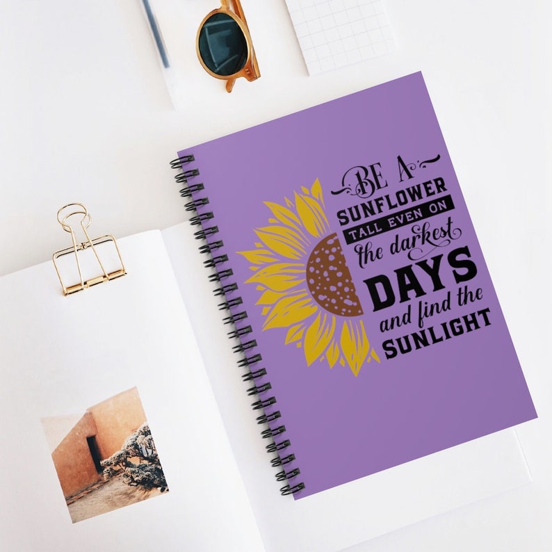 Sunflower Journal, Positive Notebook, Cute Notepad, Inspiration Gifts ...