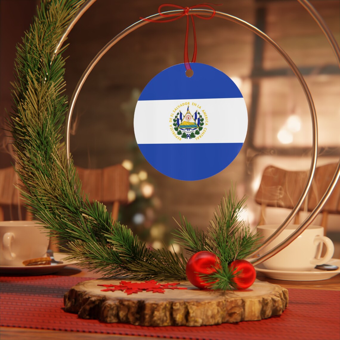 El Salvador Ornament, Travel Themed Gifts, Metal Ornaments, Spanish ...