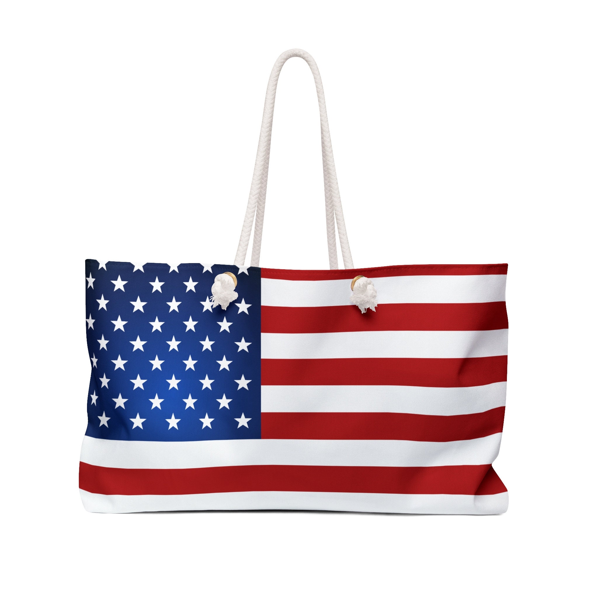 America Flag Tote, Beach Tote Bag, Patriotic Gifts, Canvas Bag With ...