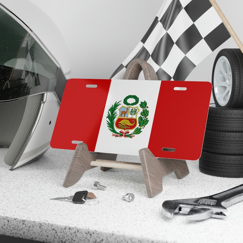 Peru License Plate, Flag Vanity Plate, Peru Souvenir Collection, Travel ...