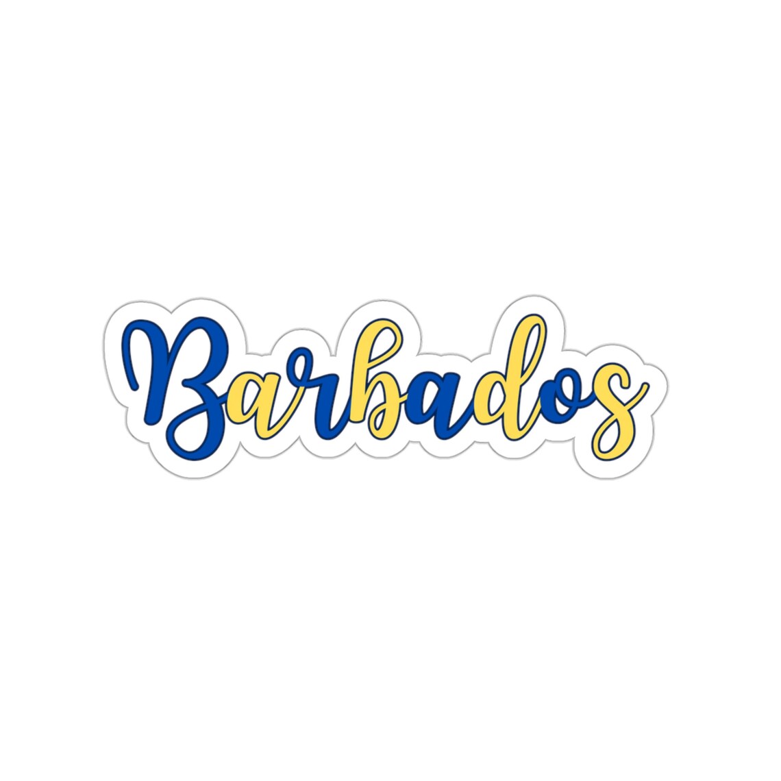 Barbados Stickers, Kiss-cut Stickers, Vacation Theme Gifts, Caribbean ...
