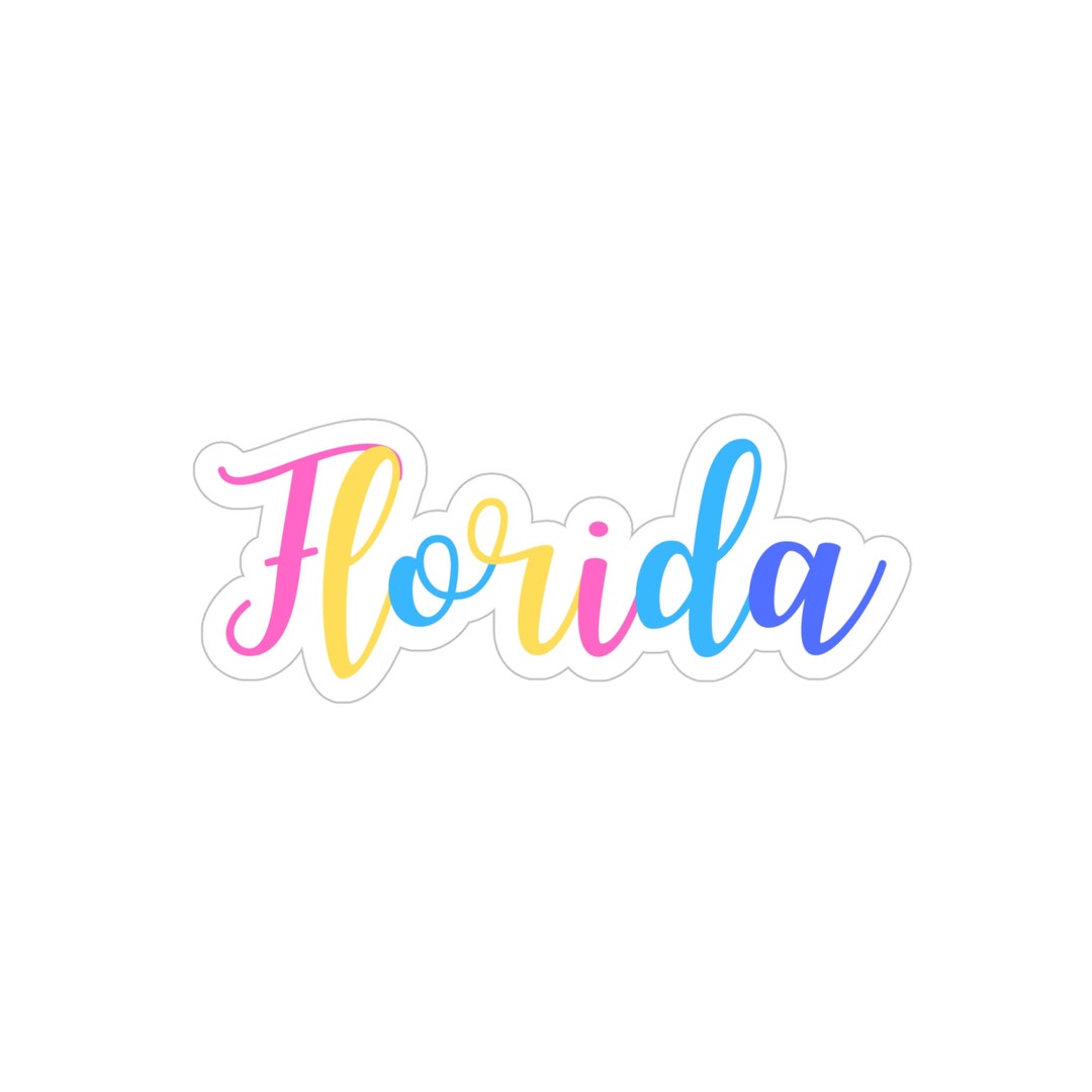 Florida Decals, Transparent Stickers, Water Bottle Sticker, Wanderlust ...