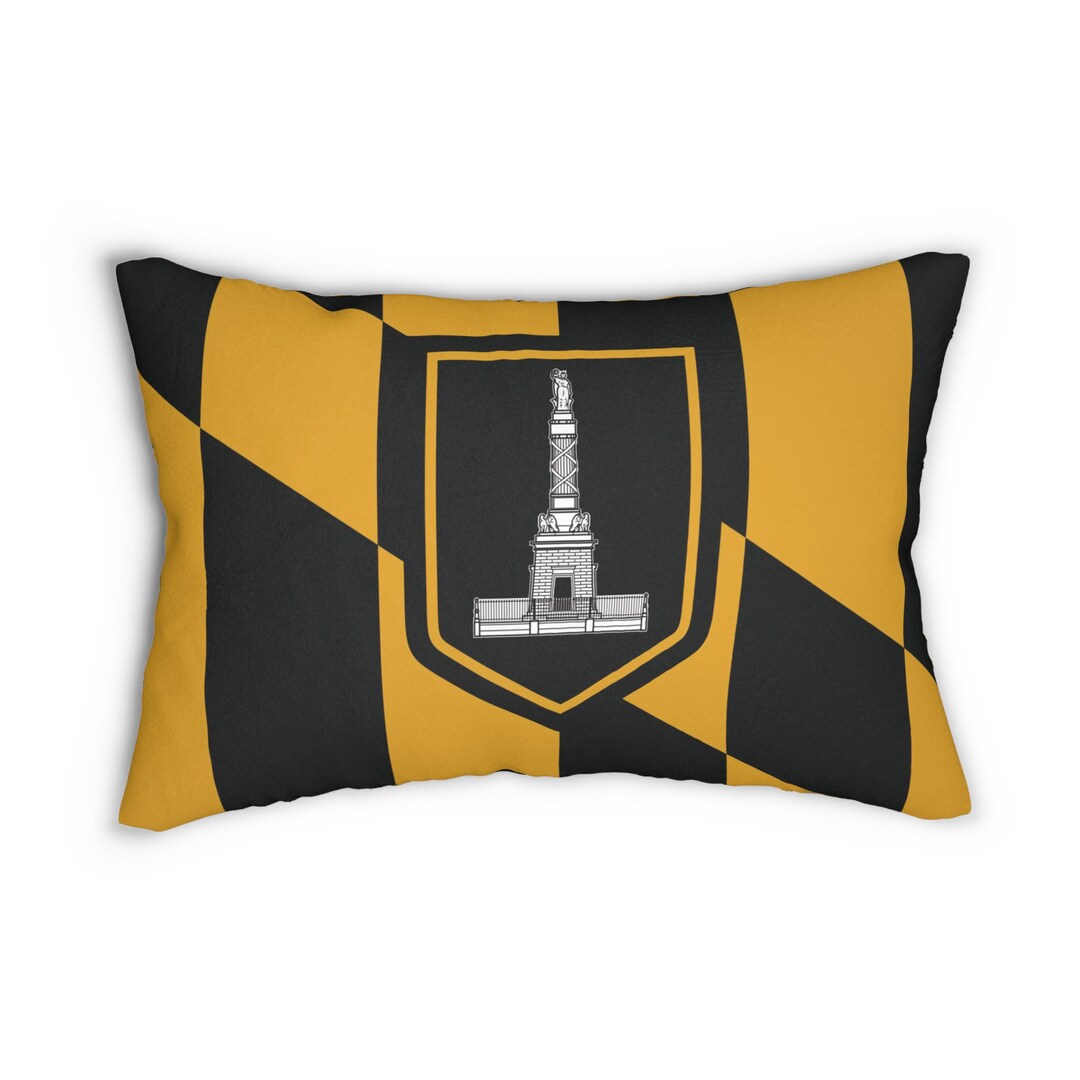 Baltimore pillow, travel themed decor, city flag, home city souvenir ...