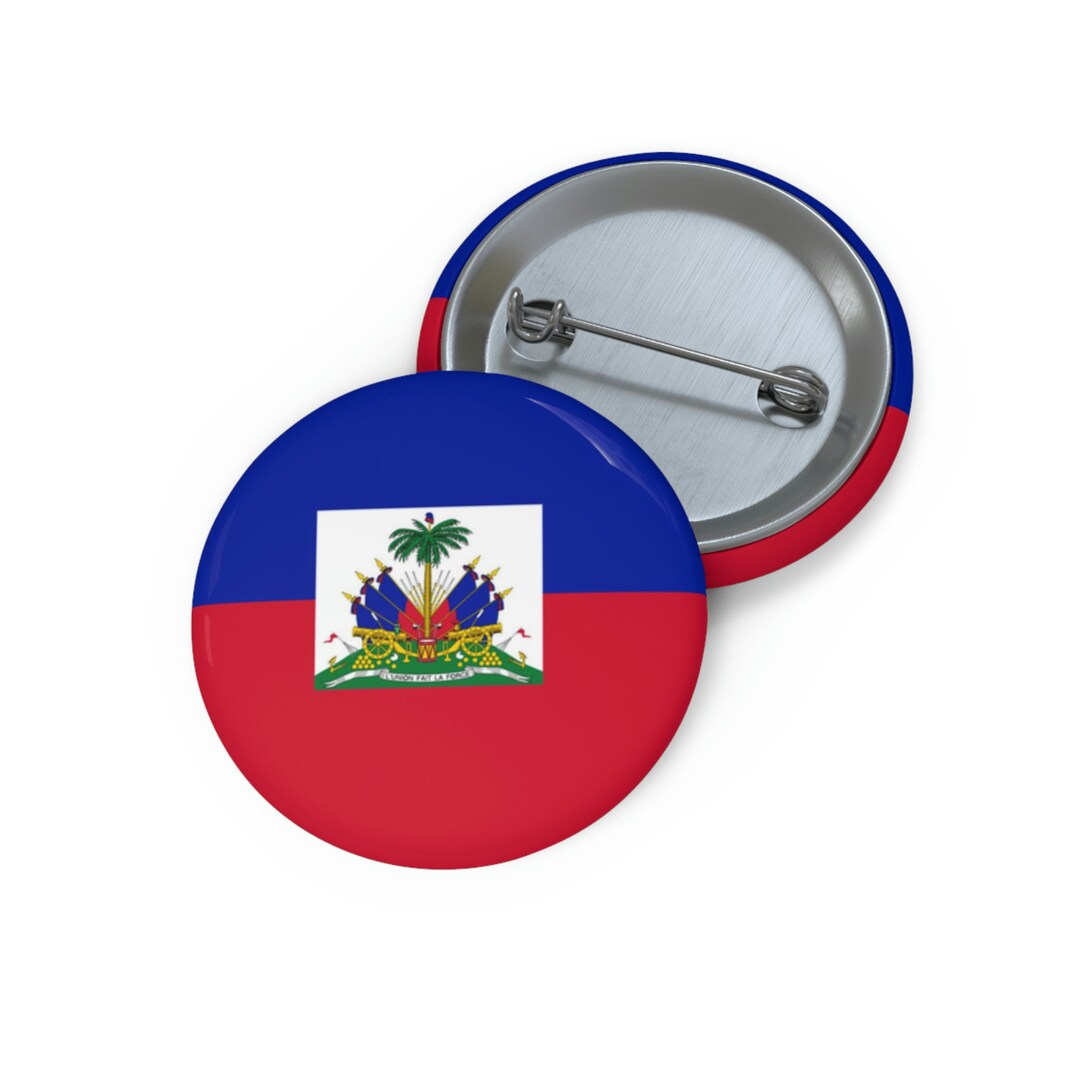 Haiti Pin, Flag Button, Novelty Buttons, Travel Souvenir Gift, Haitian ...