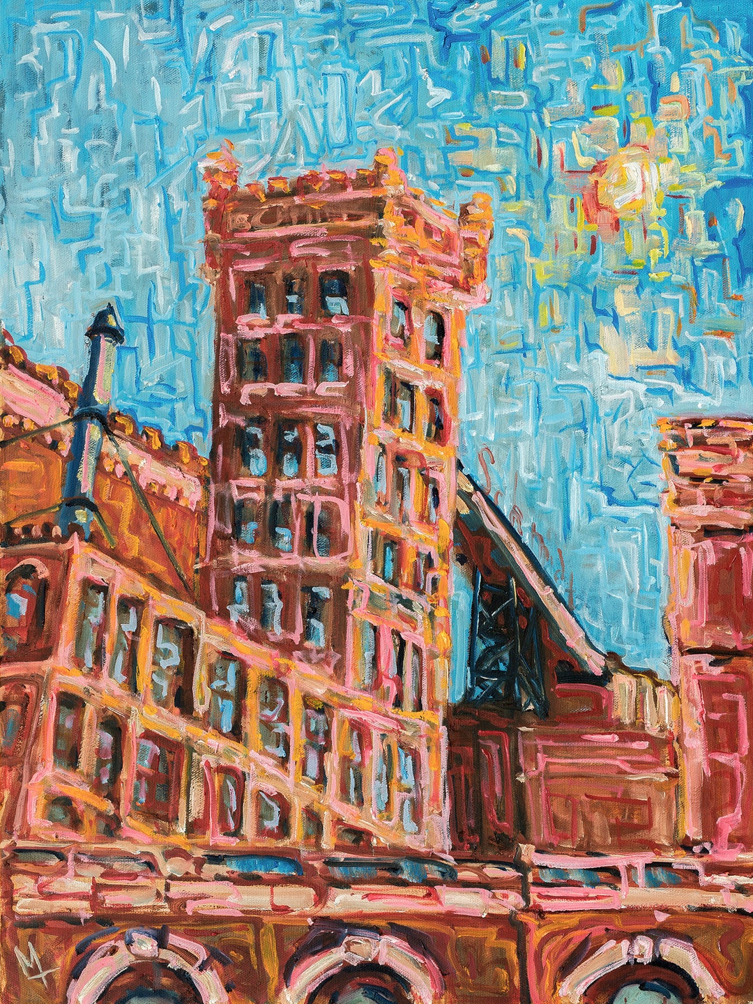 Schmidt Building Print of Oil on Canvas Painting St. Paul - Etsy