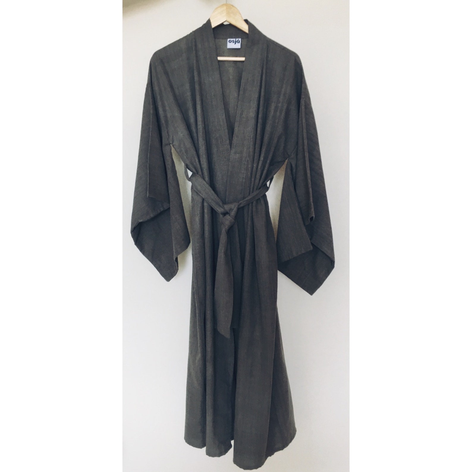 Osjá Grey Kimono Handwoven Organic Cotton - Etsy