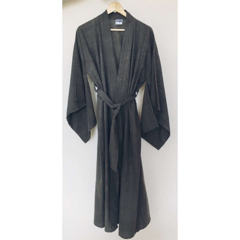 Osjá Grey Kimono Handwoven Organic Cotton - Etsy