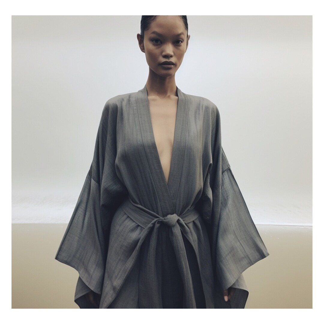 Osjá Grey Kimono Handwoven Organic Cotton - Etsy