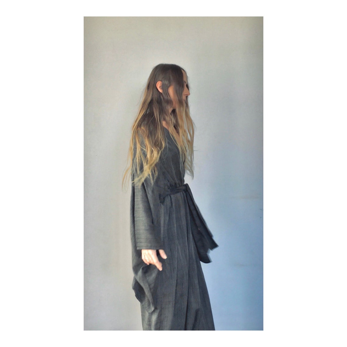 Osjá Grey Kimono Handwoven Organic Cotton - Etsy