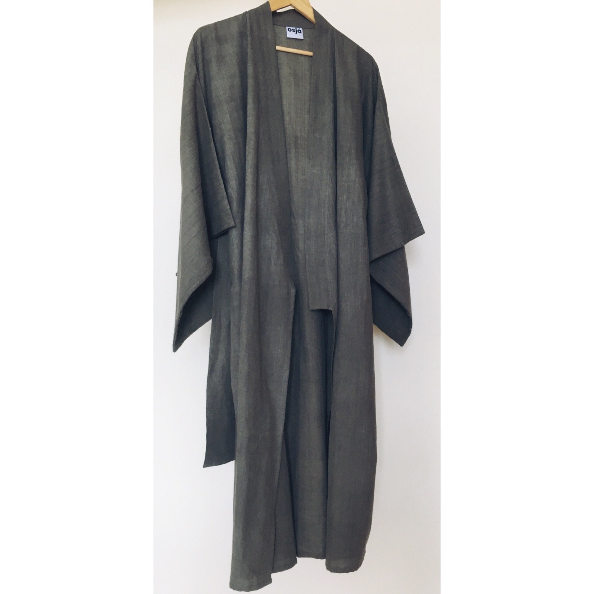 Osjá Grey Kimono Handwoven Organic Cotton - Etsy