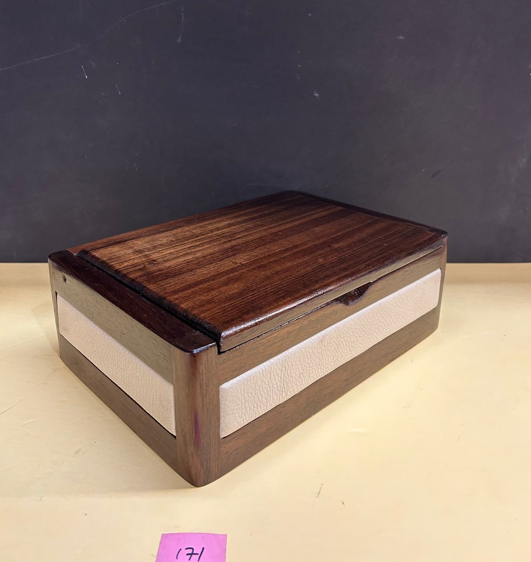Peruvian Walnut With Genuine Leather Jewelry Box - Etsy