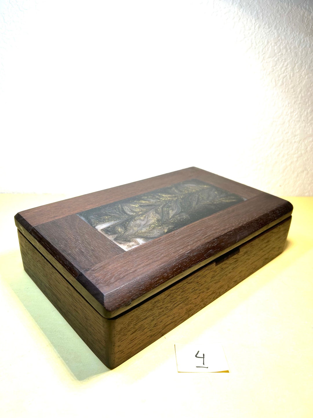 Peruvian Walnut Epoxy Resin Jewelry Box - Etsy