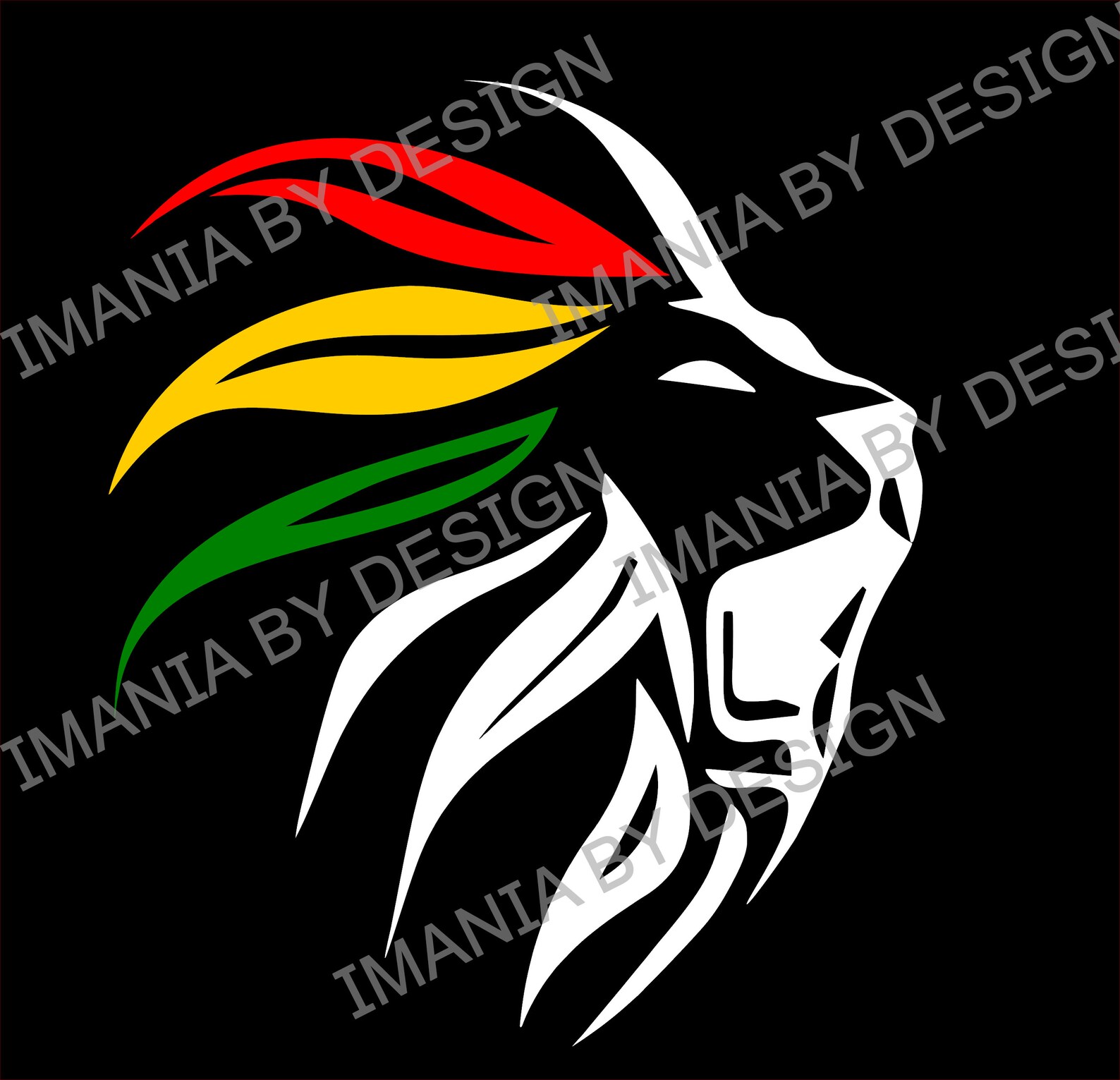 RASTA Lion...White Face SVG file | Etsy
