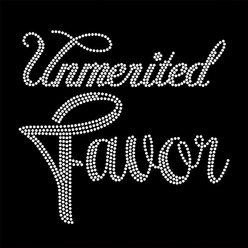 Unmerited Favor Rhinestone Template Ss10 (SVG) - Etsy