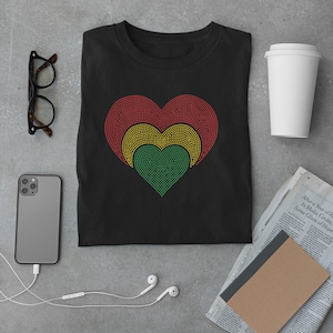 Tri-heart Rhinestone Template DIGITAL DOWNLOAD ss10 - Etsy