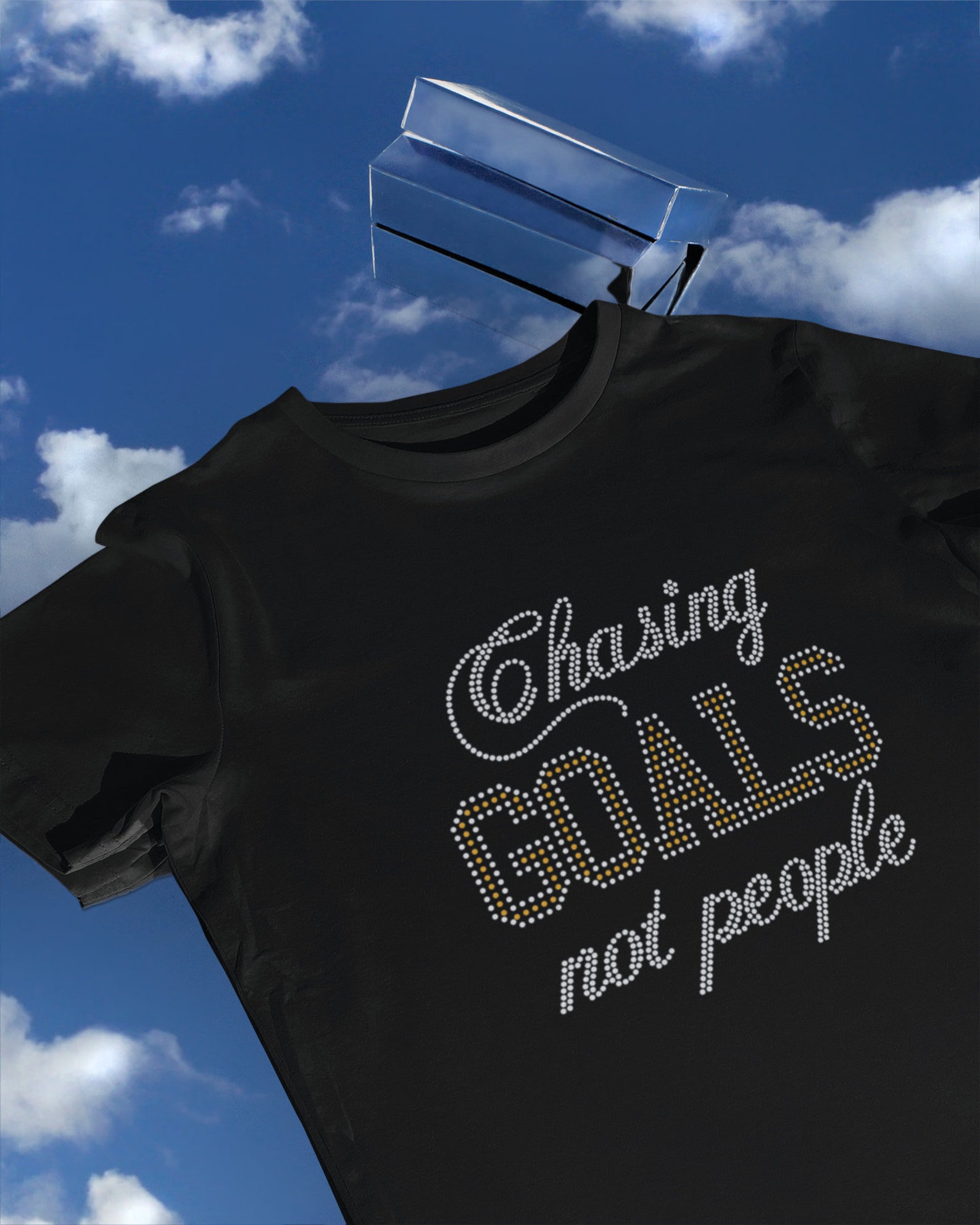 PRE-CUT Chasing Goals Not People Ss10 Rhinestone Template | Etsy