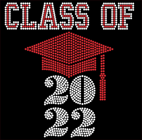 Class of 2022 Cap and Tassel Ss10 Rhinestone Template ss10 - Etsy