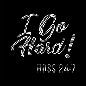 I Go Hard Ss10 Rhinestone Template (SVG) - Etsy
