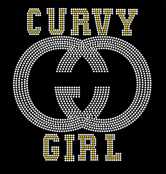 Curvy Girl 2 Rhinestone Template Ss10 SVG - Etsy