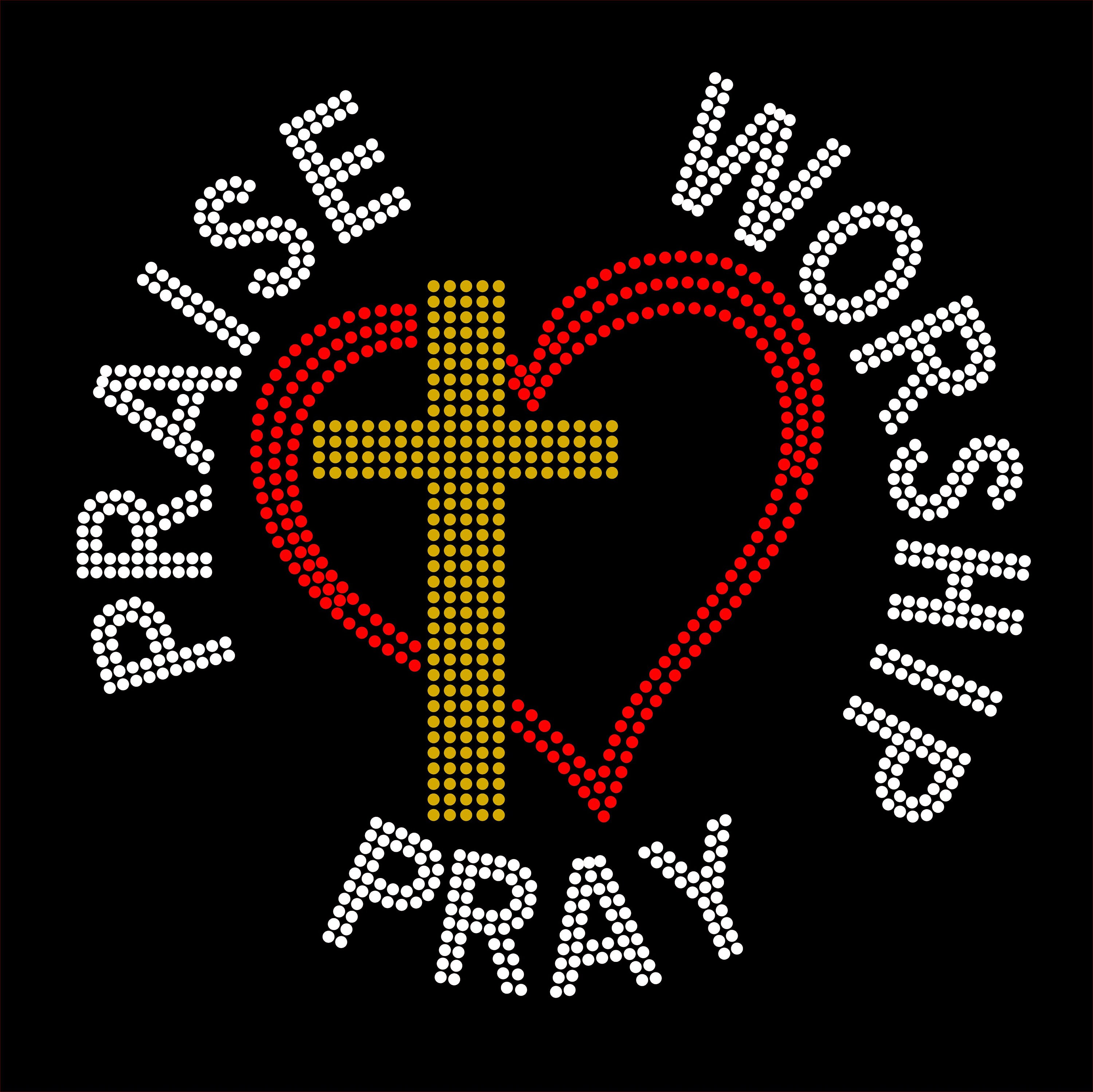 Praise-worship-pray Rhinestone Template Ss10 SVG - Etsy
